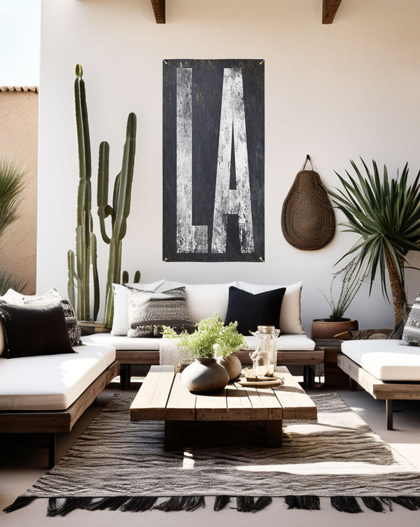 Louisiana Inspired Outdoor Vinyl Bar Sign - LA State Distressed Typogr ...