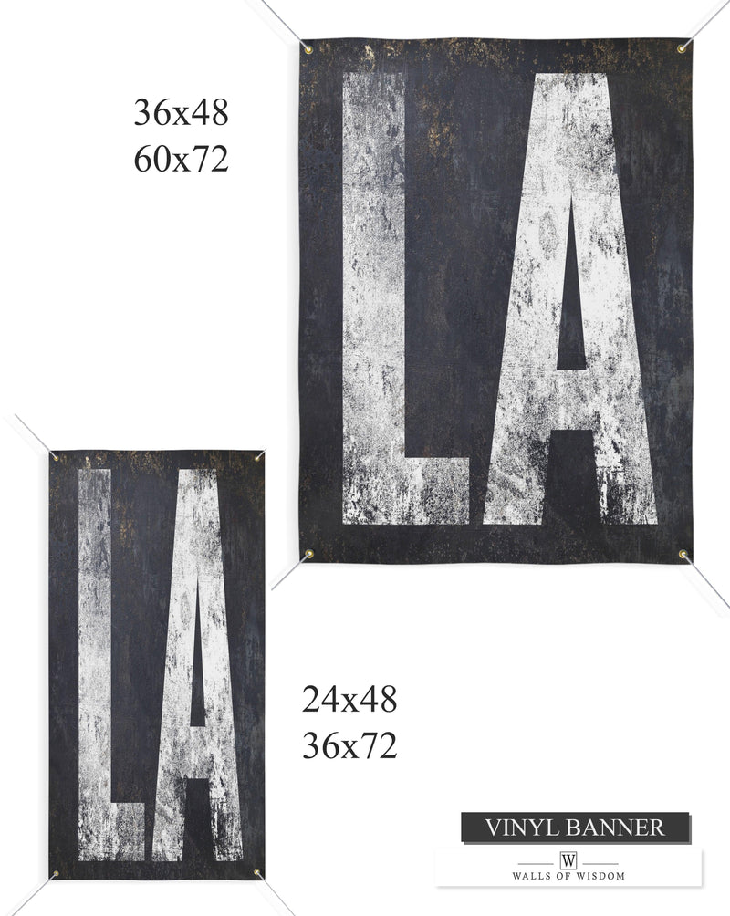 Louisiana Inspired Outdoor Vinyl Bar Sign - LA State Distressed Typogr ...