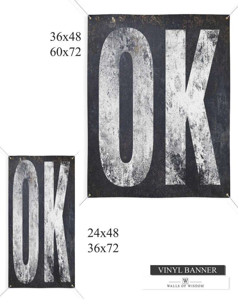 Oklahoma Themed Bar Decor Outdoor Vinyl Sign - OK Home State Sign for ...