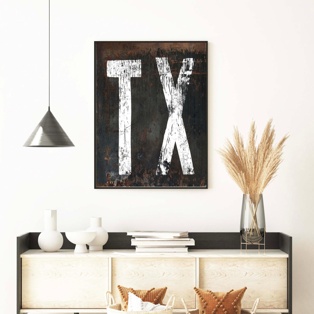 TX Vintage Canvas Sign - Texas Wall Art - Texas Lover Home Decor ...