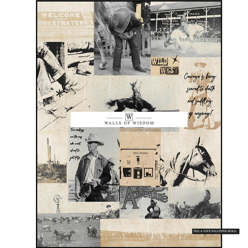 Walls of Wisdom | Large Wall Art Murals & Rustic Western Decor