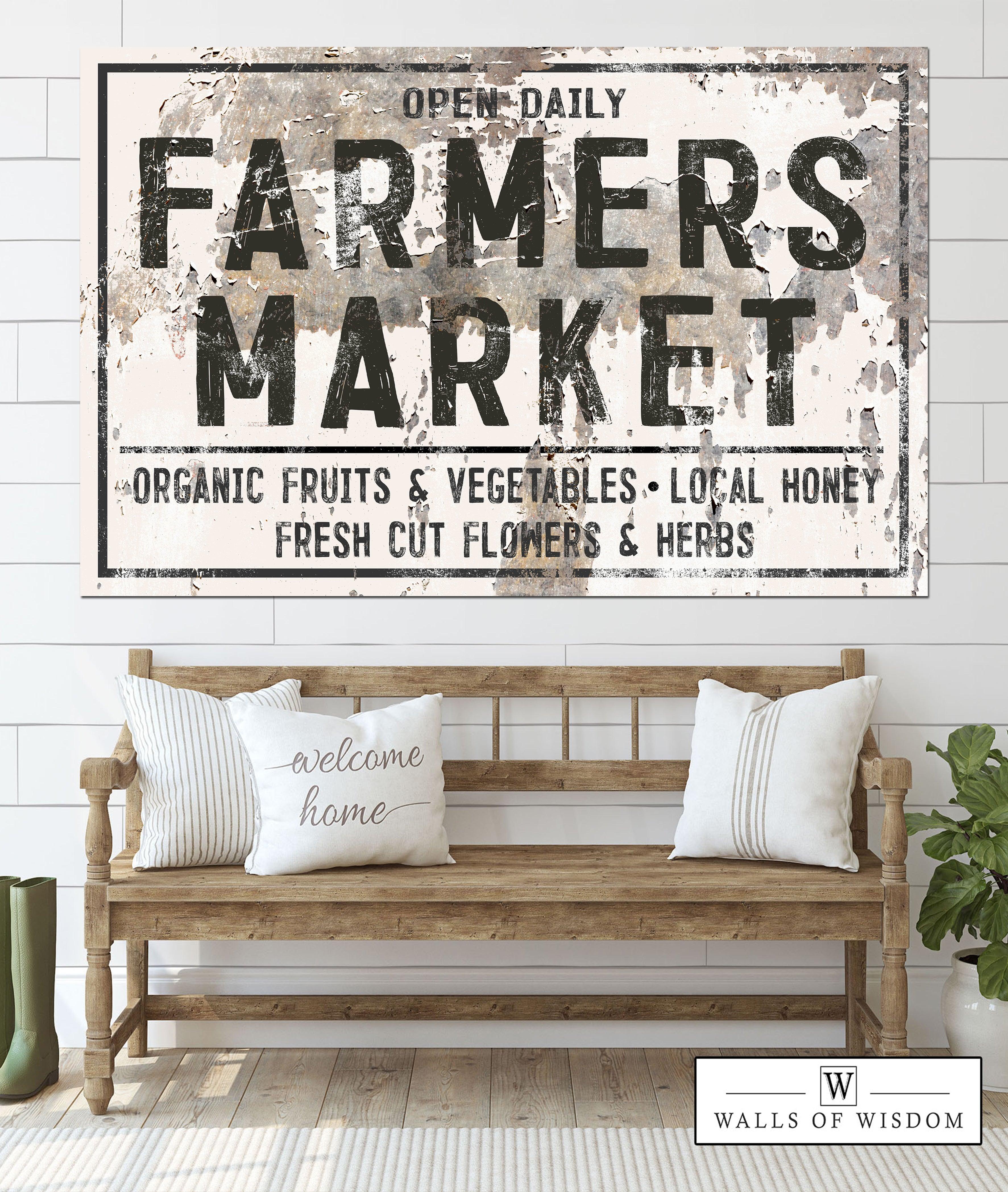 Chippy Farmers Market Farmhouse Wall Art Canvas Print – Walls of Wisdom
