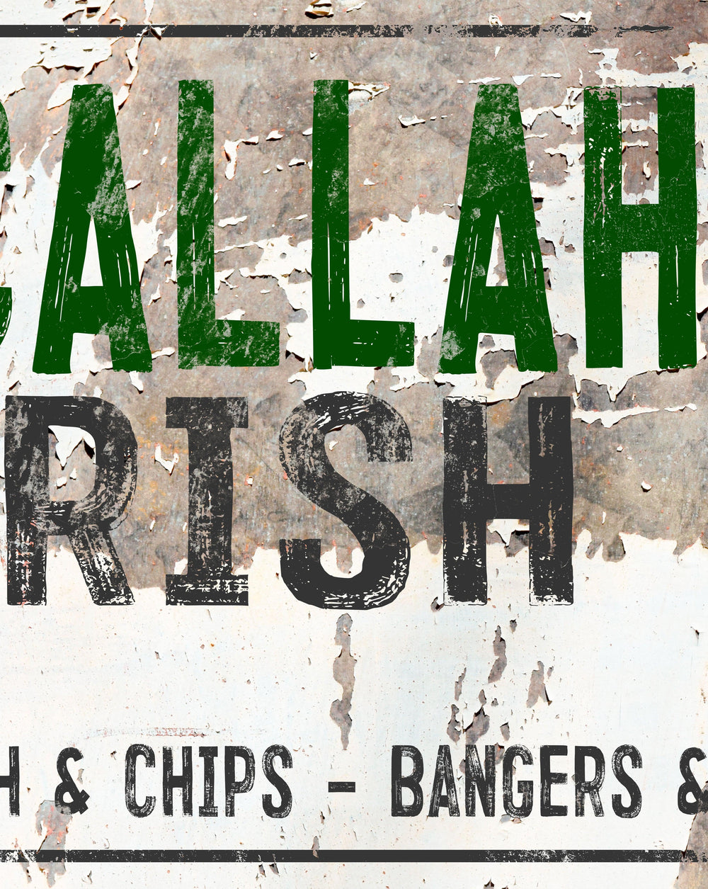 Chippy Green Pub Farmhouse Personalized Canvas Wall Decor NLSC0118 ...